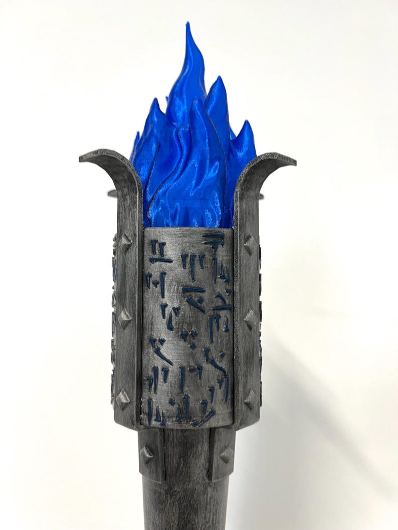 Medieval "necromancer" LED Torch With Flame Effect for LARP, LARP ...