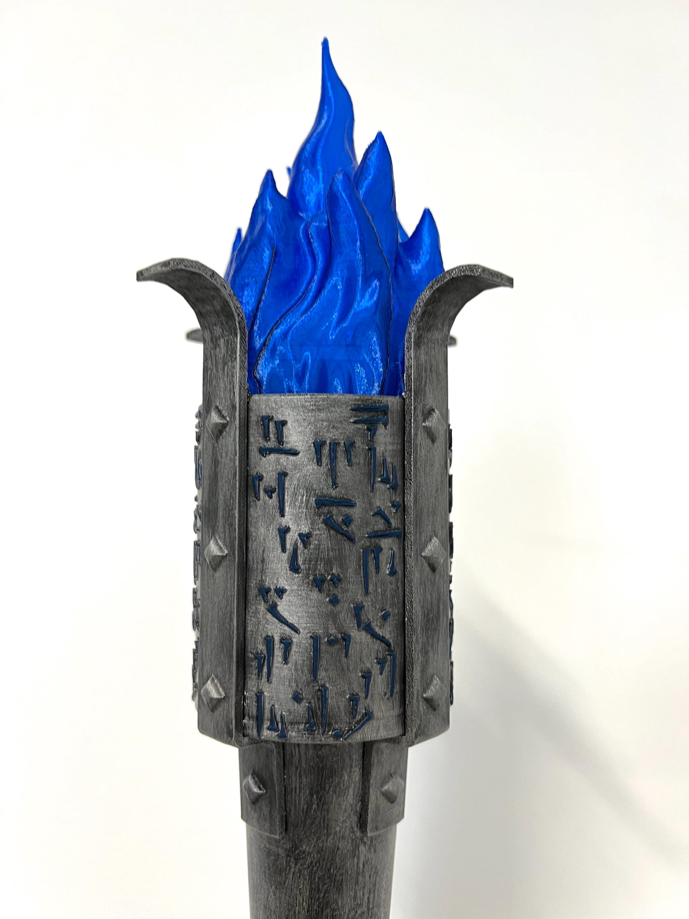 Medieval "necromancer" LED Torch With Flame Effect for LARP, LARP ...