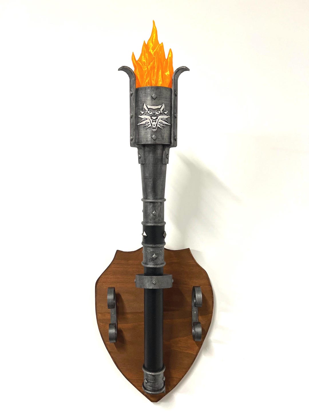 Medieval "the Witcher" LED Torch With Flame Effect for LARP, LARP ...