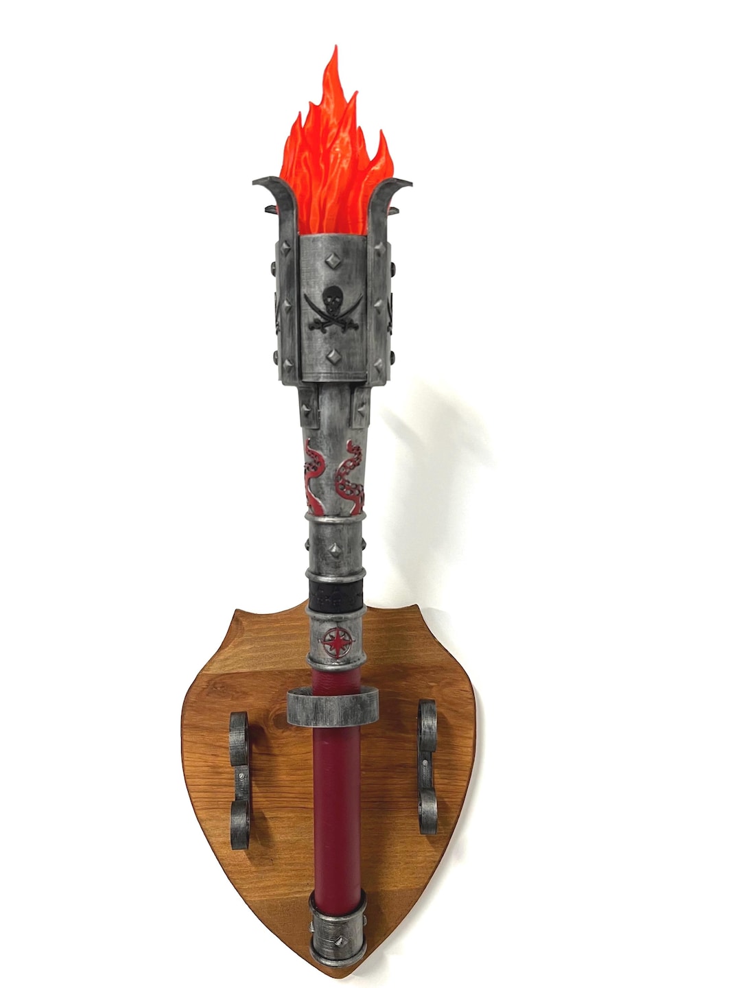 Medieval pirate LED Torch With Flame Effect for Gn, Larp, Cosplay, D&D ...