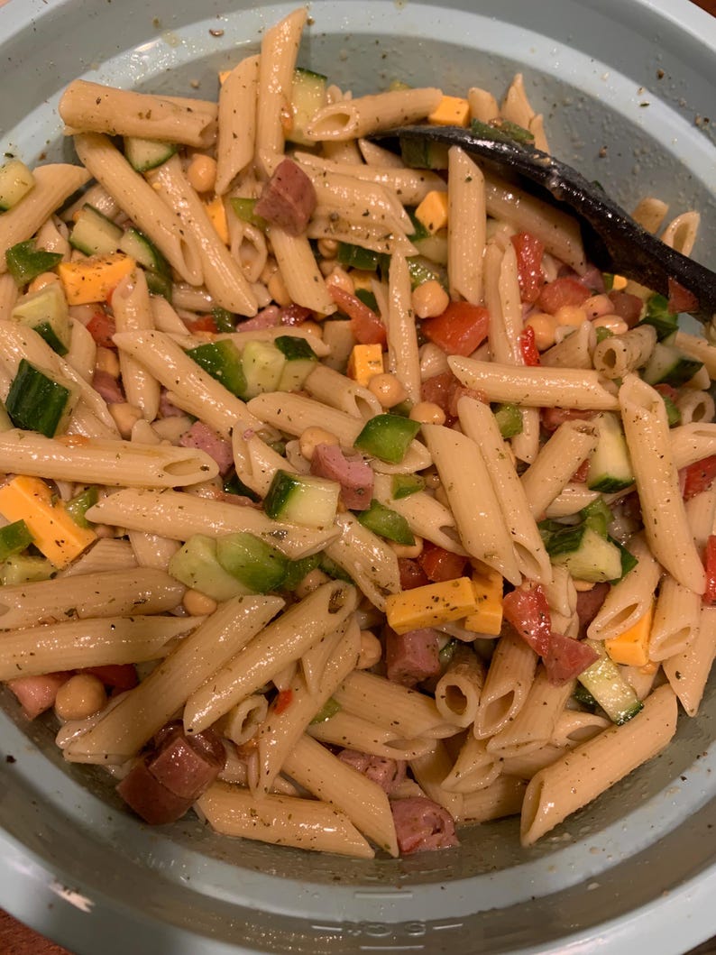 Italian Pasta Salad Recipe, PDF File, Instant Download! Party Size, 25 ...