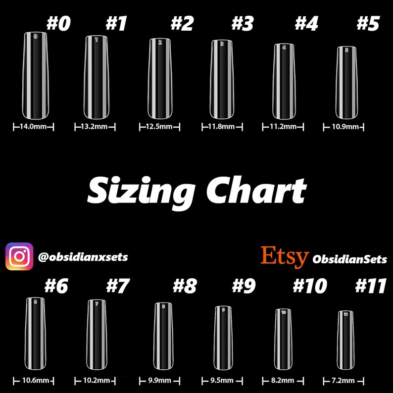 Nail Sizing Kit | Press on Sizing Kit | Size Kit | Press on Nail Kit ...