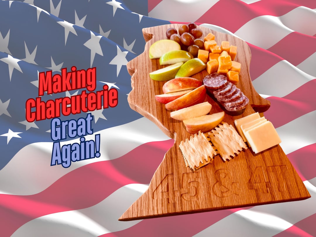 Trump Charcuterie Board, Wood Serving Tray, Trump Gift, Republican Gift ...