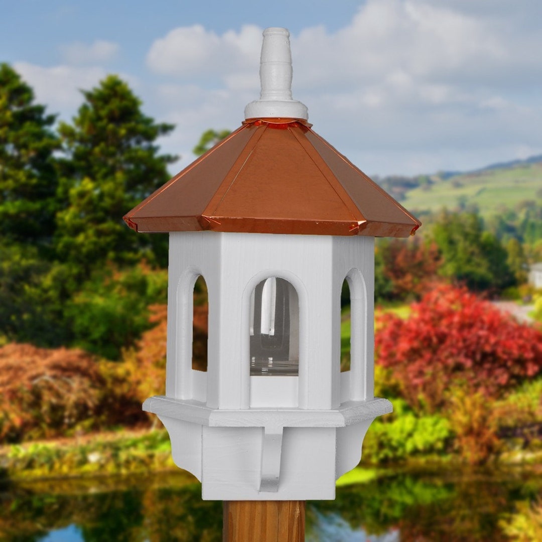 Bird Feeder, Copper Bird Feeders, Large Bird Feeder, Gazebo Bird Feeder ...