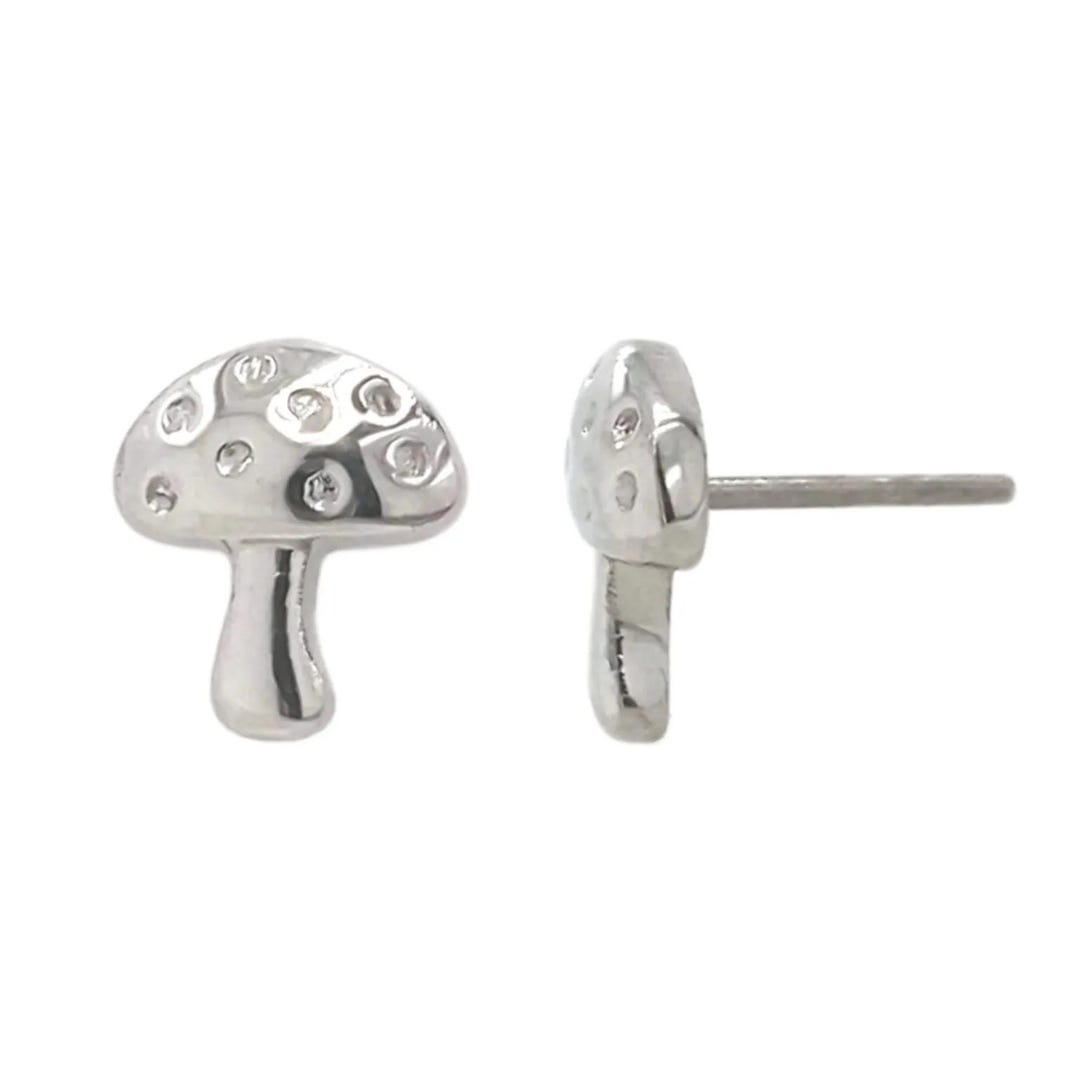 Titanium Threadless Speckled Mushroom End - Etsy