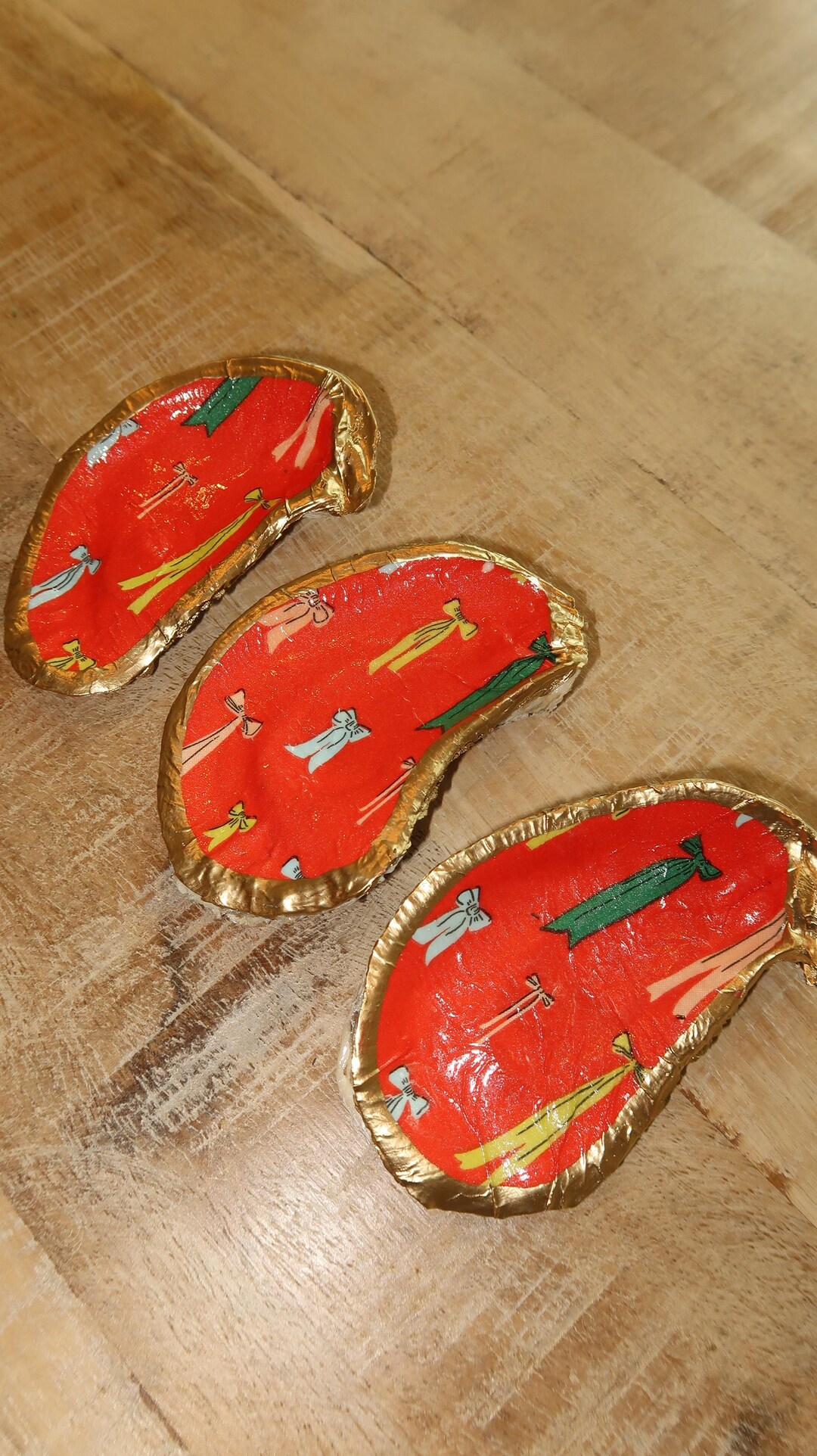 Oyster Ring Dish | Bow Ring Dish | Decoupage Shells | Trinket Dish ...
