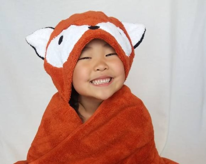 Fox Hooded Towel Personalization Available - Etsy