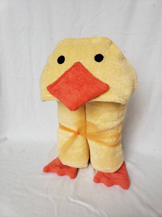 Yellow Duck / Chick Hooded Bath Towel for Infant Toddler or | Etsy