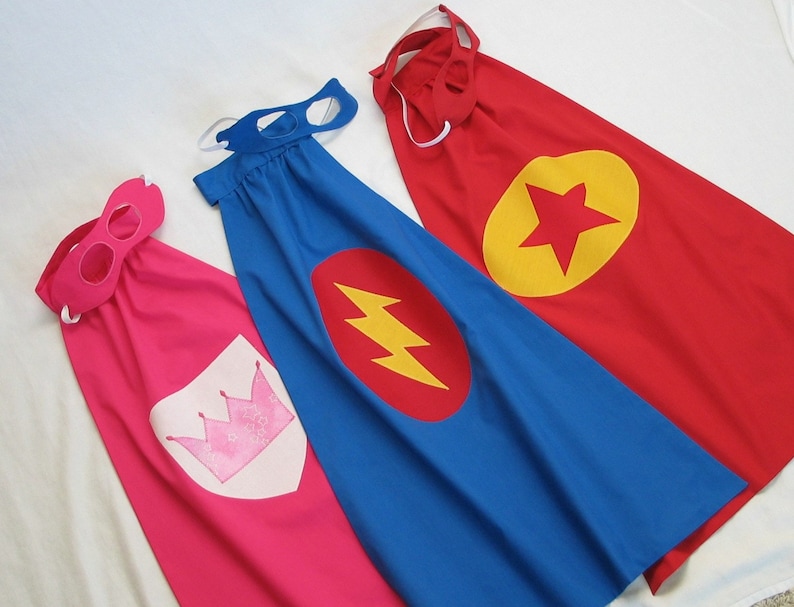 Little Super Hero Princess Cape and Mask Set - PINK With Light Pink ...