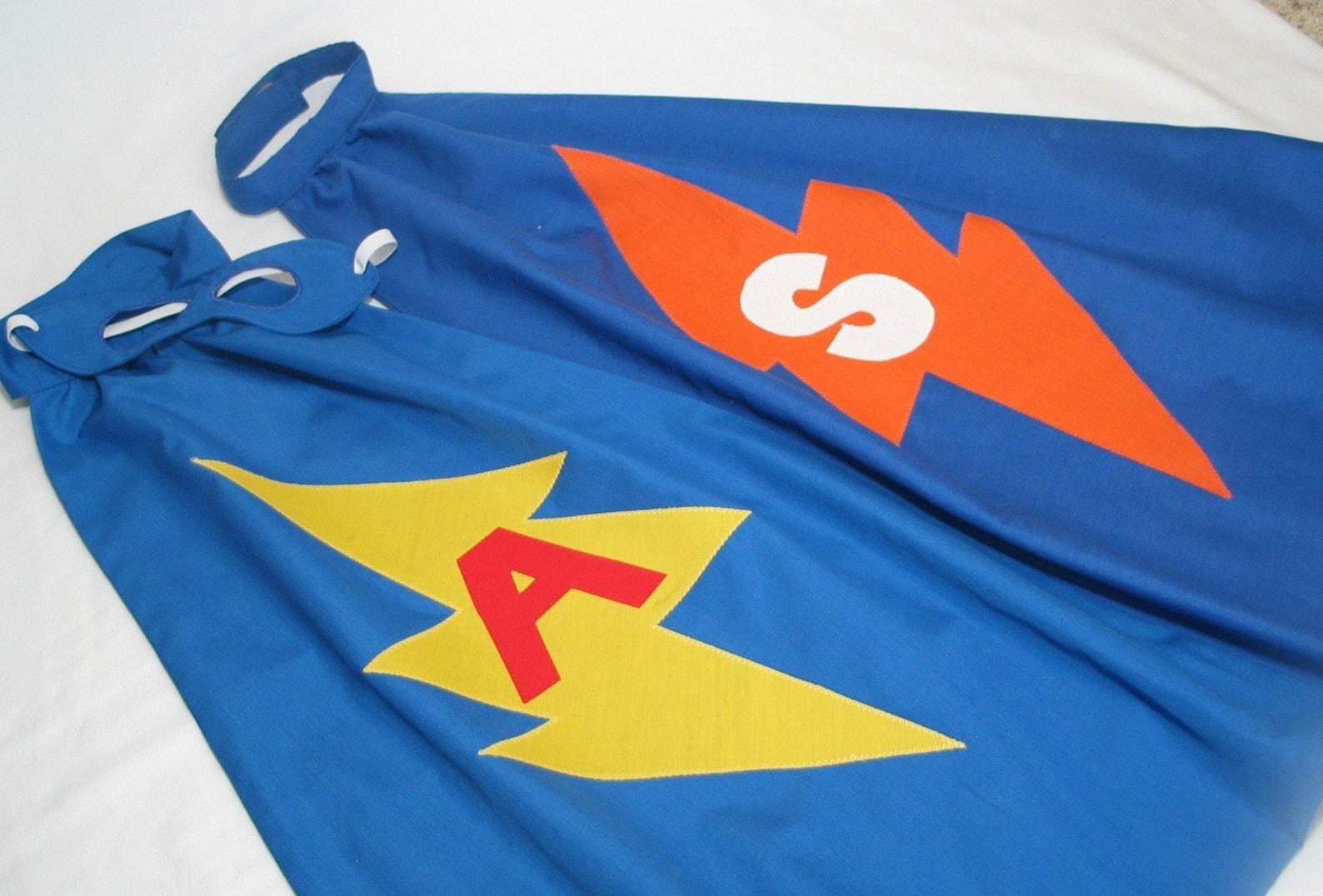 Little SUPER Hero Blue Cape and Mask Set With PERSONALIZED Lightning ...