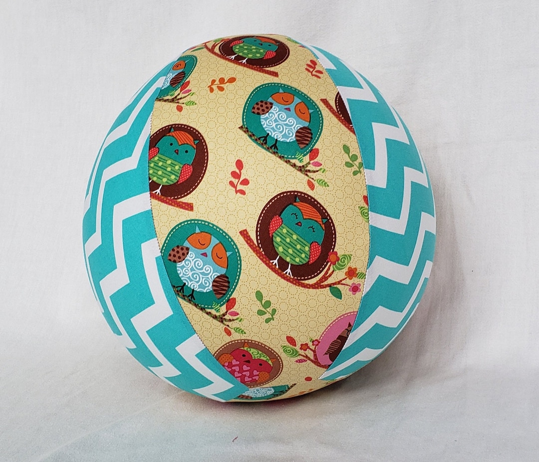 Fabric Balloon Ball Cover - TOY - Owls and Teal Chevron - Etsy