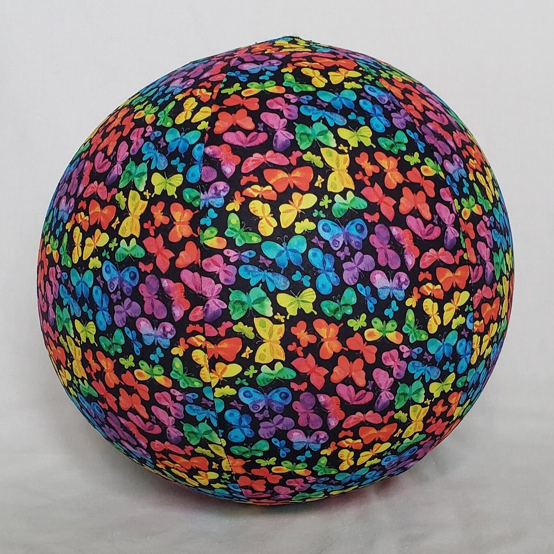 Fabric Balloon Ball Cover - TOY - Rainbow Beautiful Butterflies on ...
