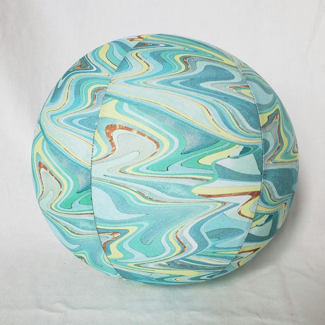 Balloon Ball / Cover Toy - Teal Swirl Fabric - Etsy