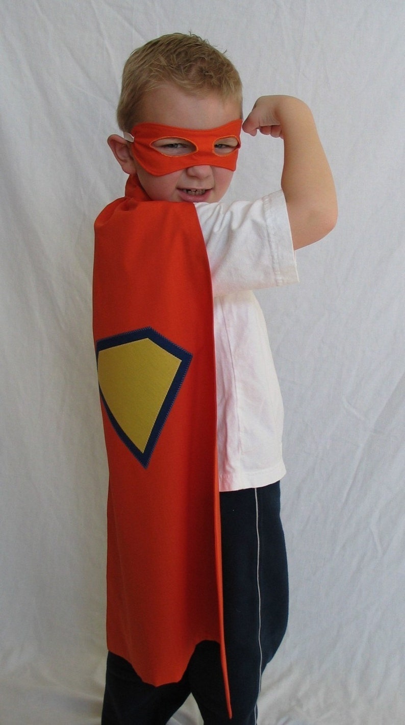 Little Super Hero Cape and Mask PERSONALIZED Great - Etsy