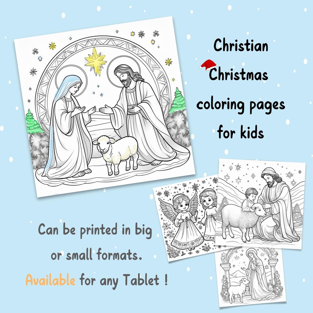 Christian Christmas Coloring Pages for Kids can Be for Adult's Also ...