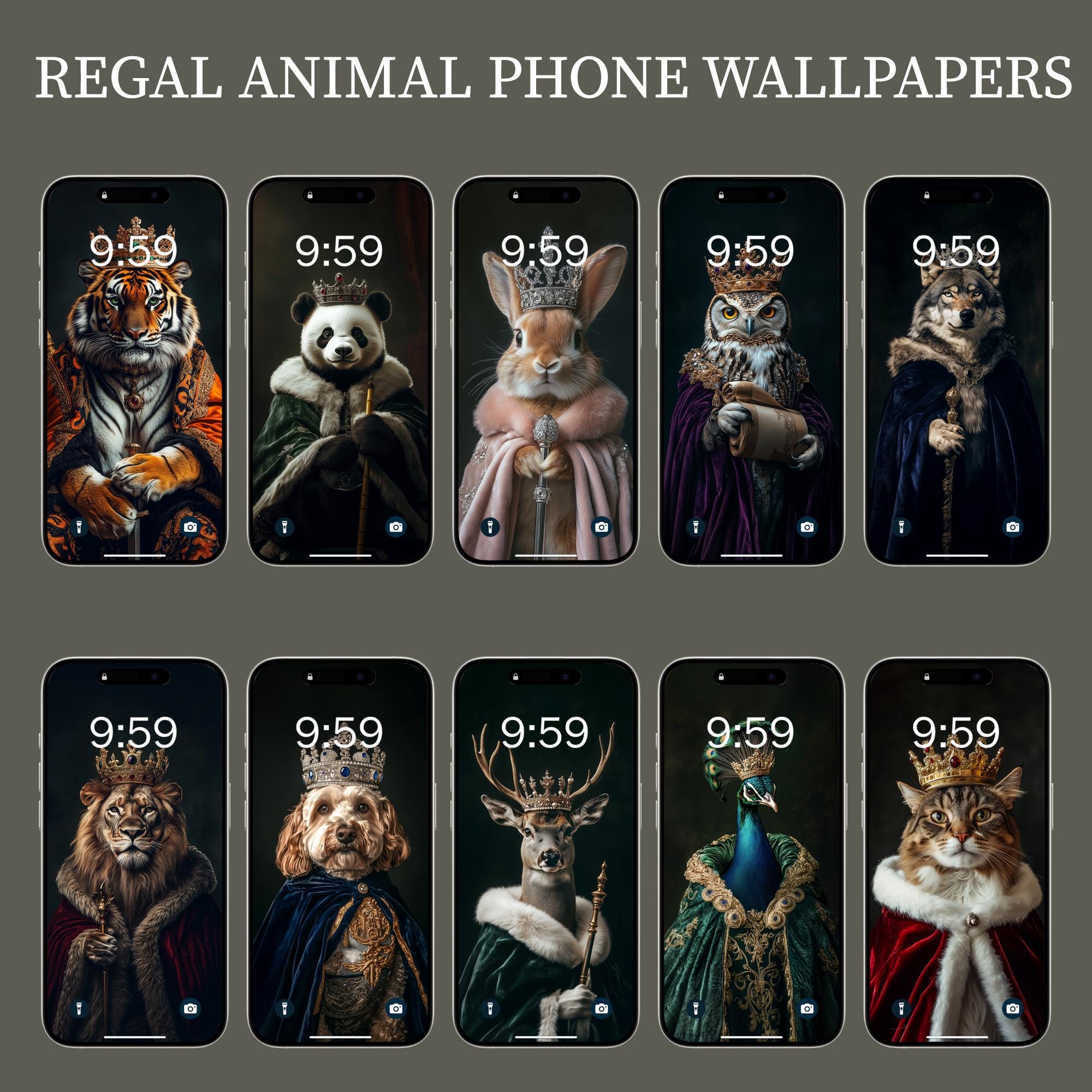 Regal Animal Phone Wallpapers - Etsy
