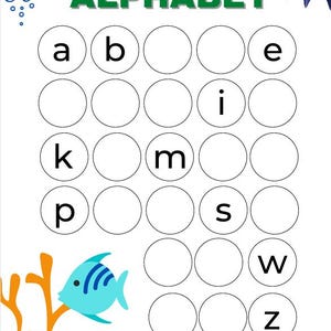 Missing Alphabet Worksheet for Kids (A-Z Fill in the Letters) Printable ...