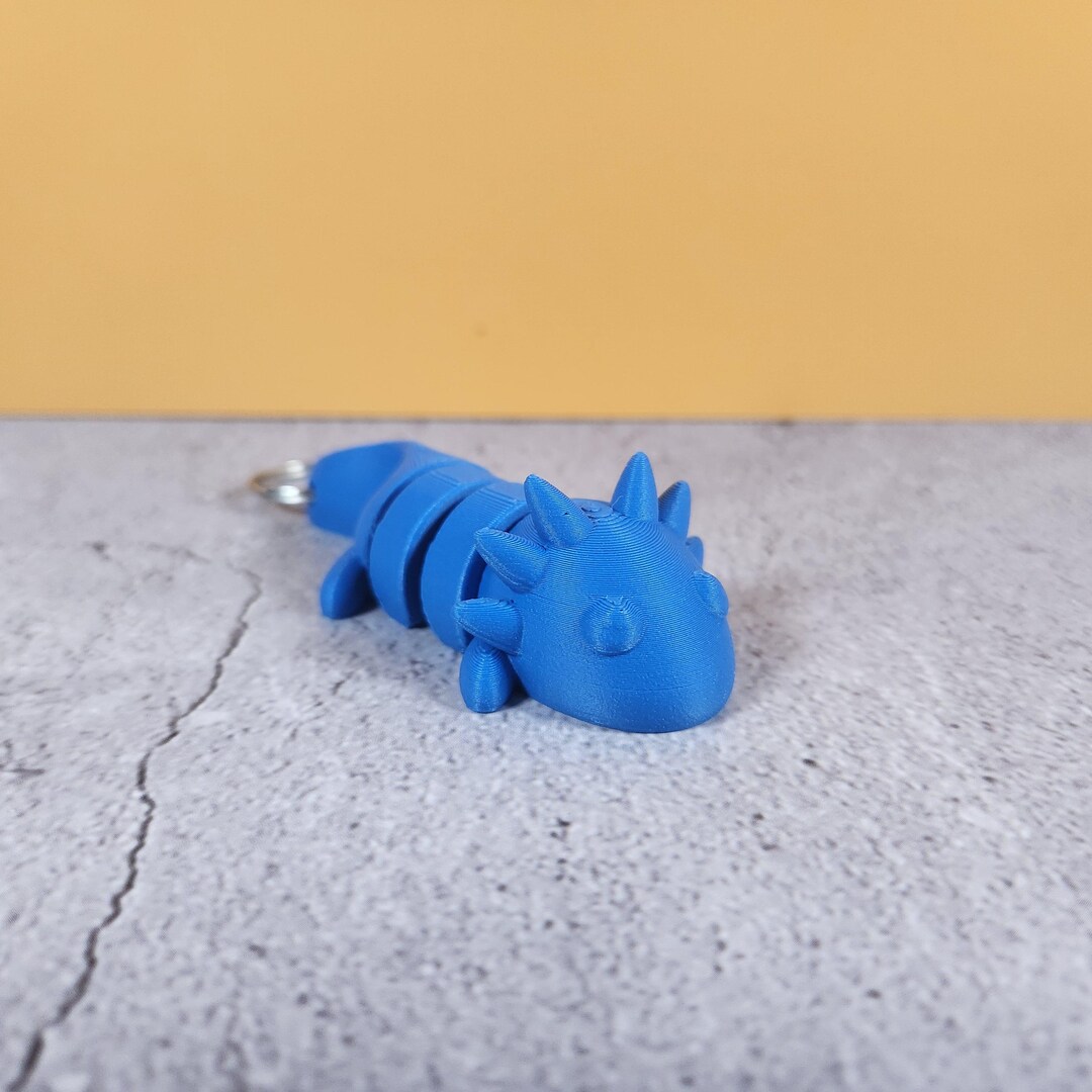 Articulating Blue Axolotl Keychain - Flexi Gift, Fidget Toy, PLA. Cute ...