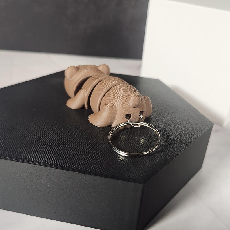 Articulating Bear Keychain - Grizzly Bear Cub! Flexi Gift, Fidget Toy ...