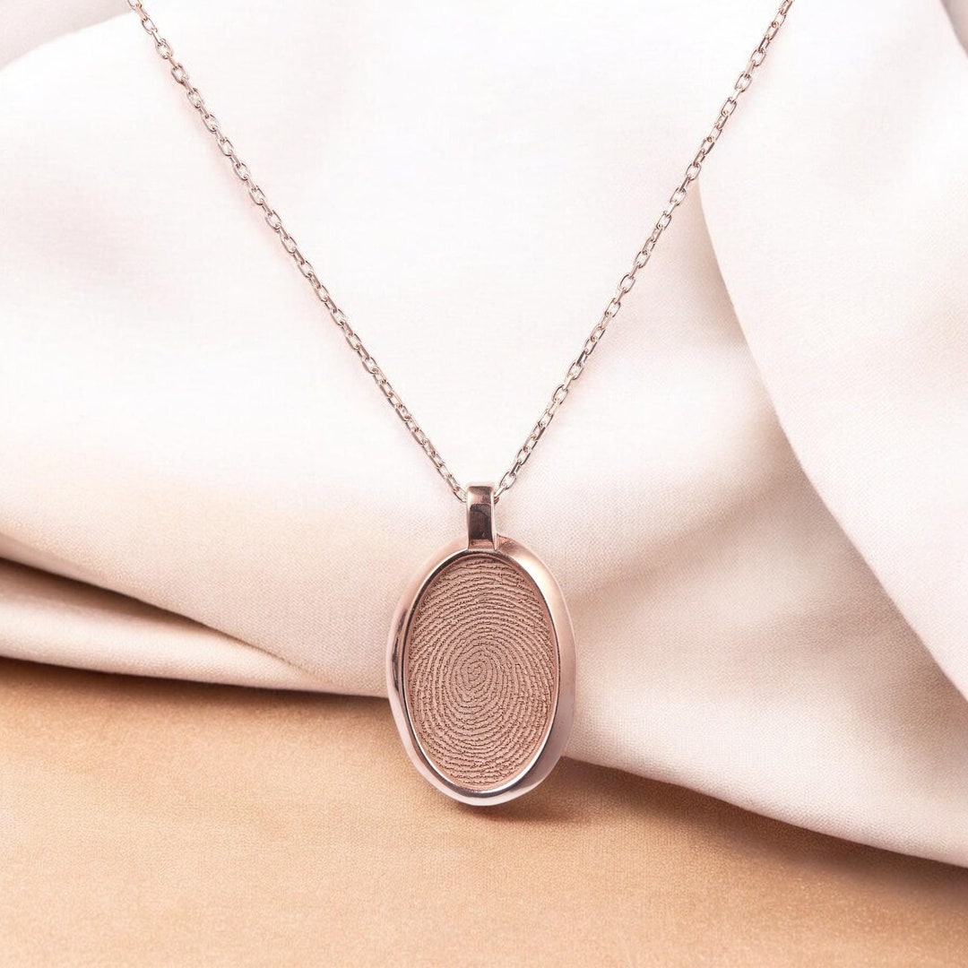 Signature Fingerprint Necklace Thumbprint Luminous Imprint, Custom ...