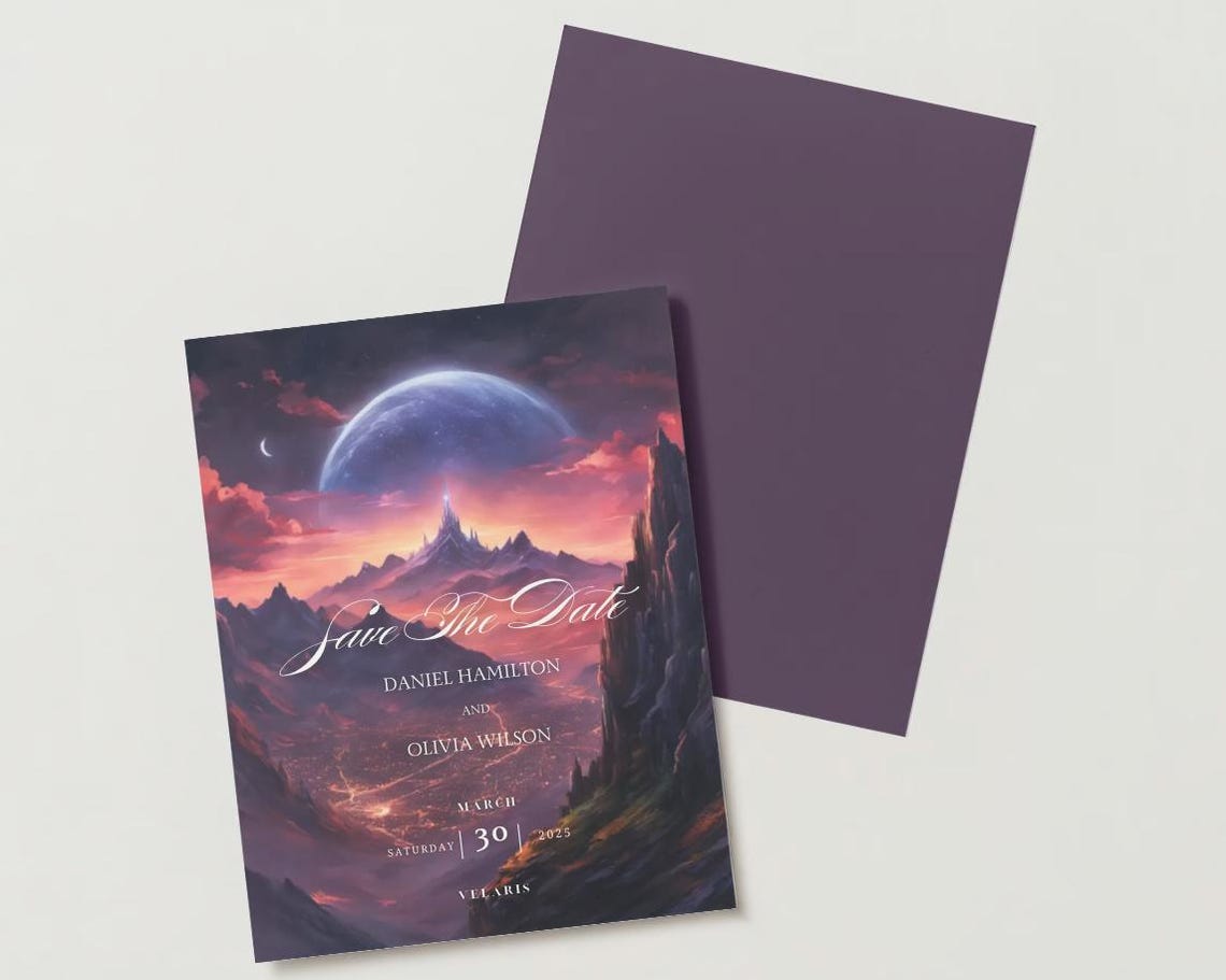 ACOTAR - Velaris Inspired Save the Date Template - Etsy