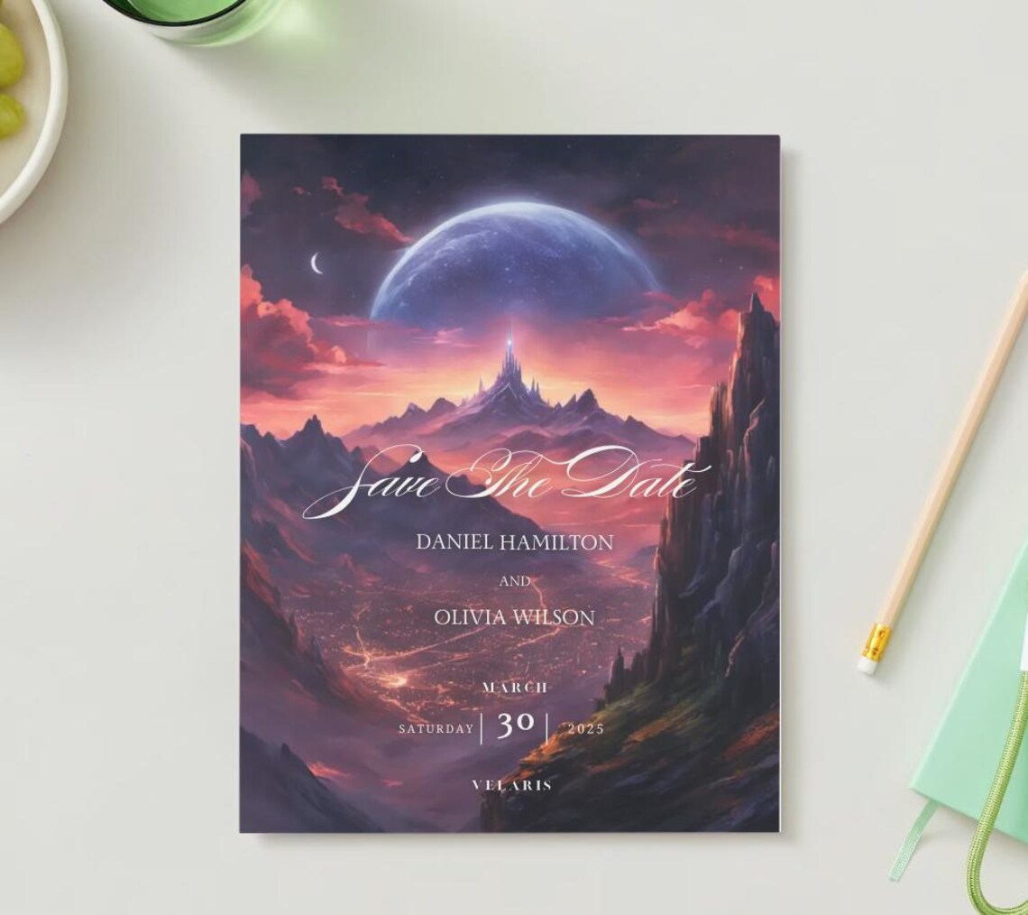 ACOTAR - Velaris Inspired Save the Date Template - Etsy