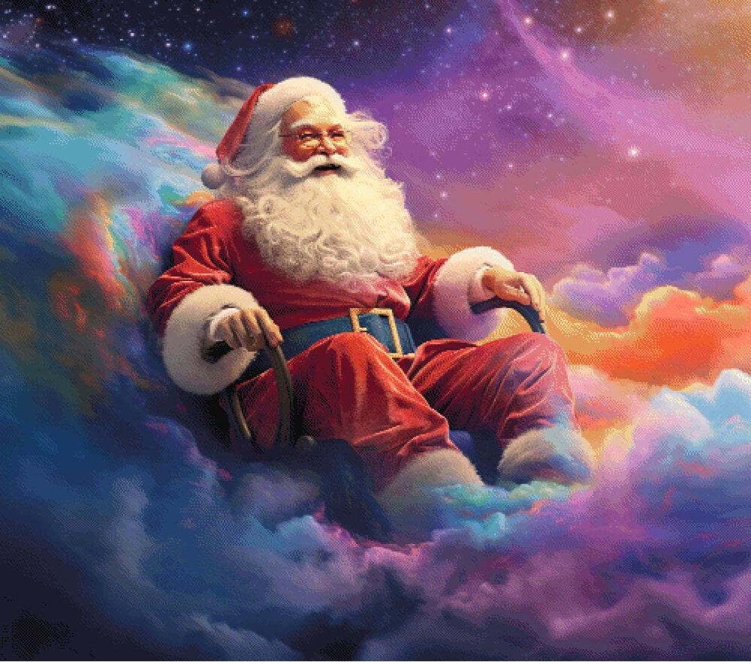 Pattern "cosmic Santa" Cross Stitch Pattern, 149 Colors, Over 200,000 Stitches! PATTERN ONLY - Etsy