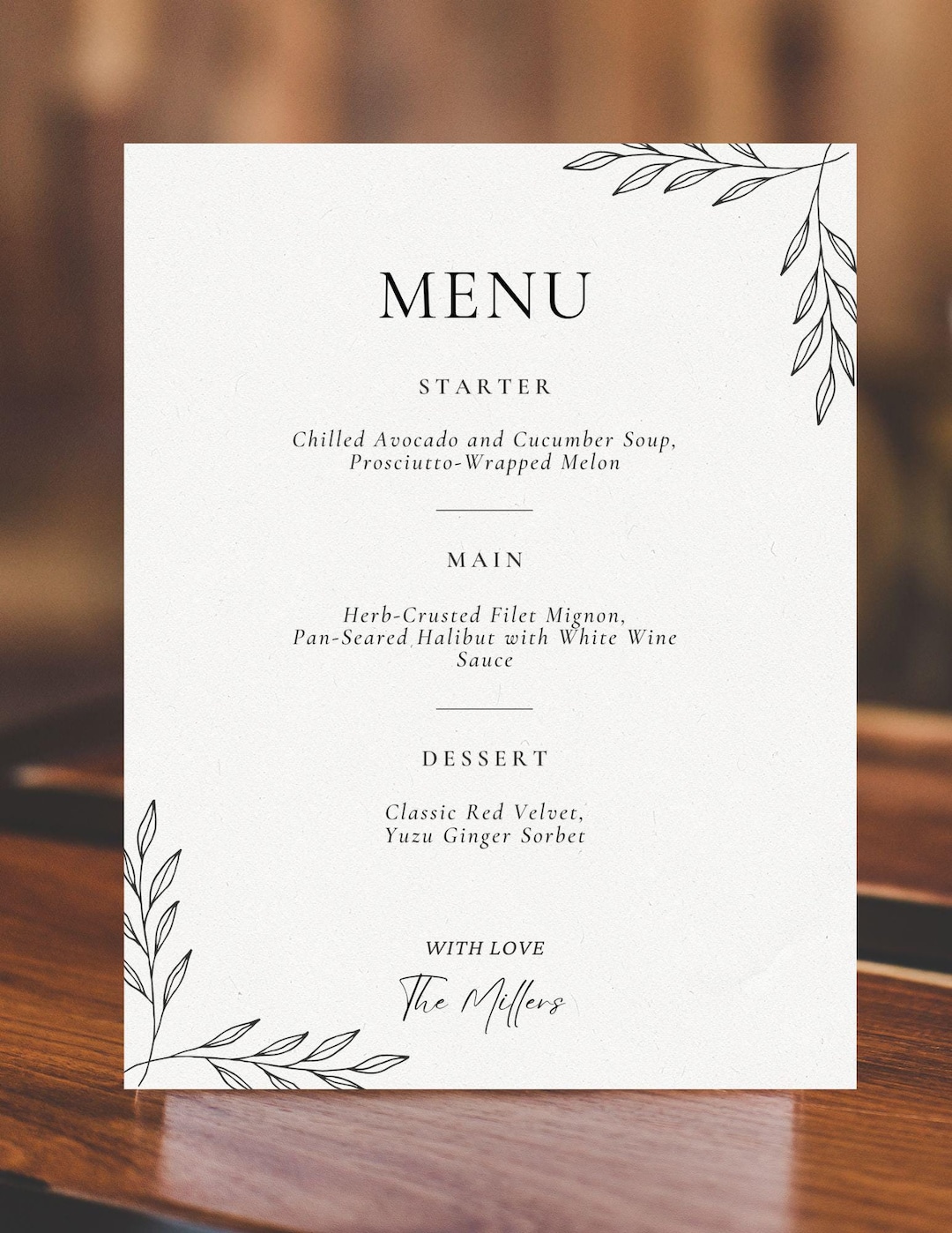 Customizable Wedding Event Food Menu Template - Etsy
