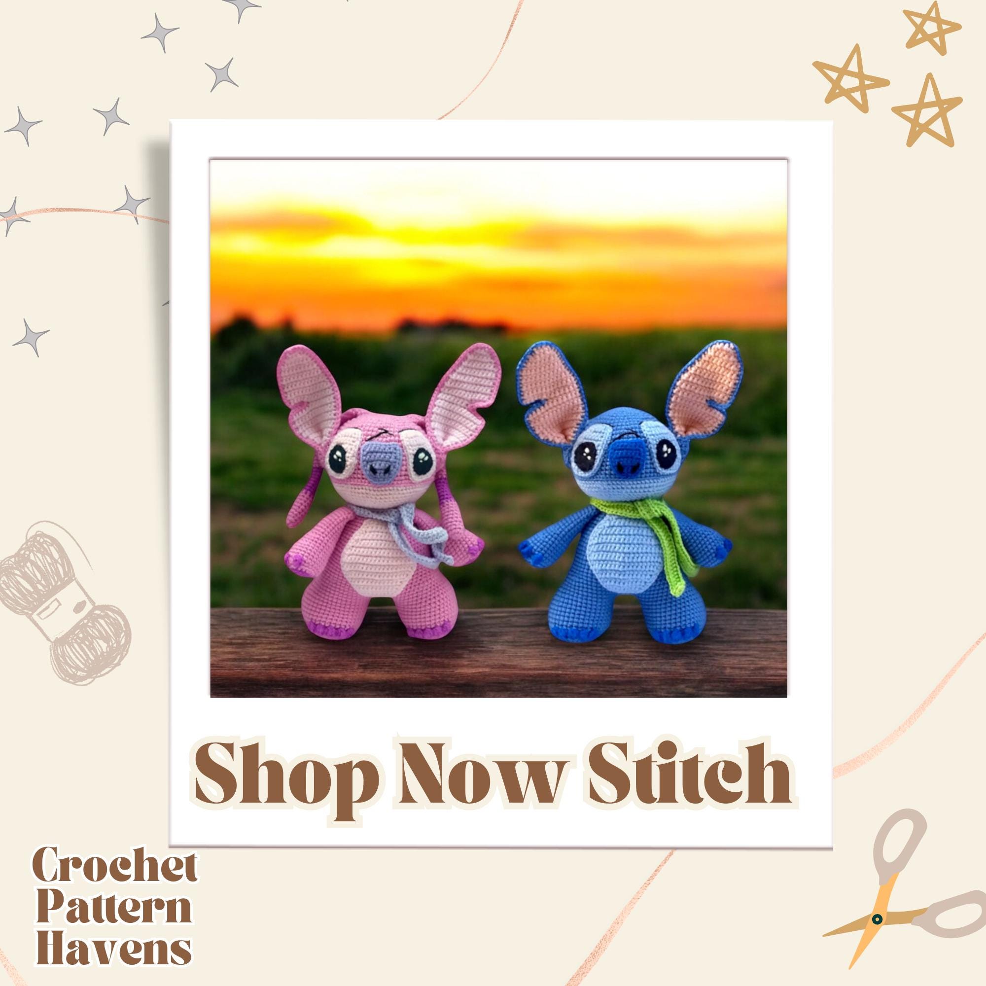 Crochet Pdf Patterning Lilo and Stitch Sewed Gift Amigurumi Doll ...