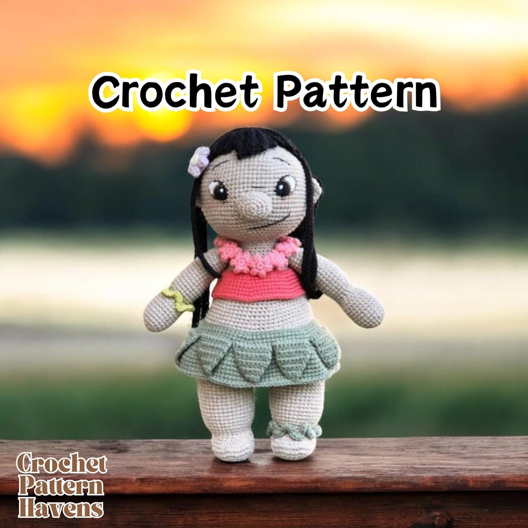 Crochet Pdf Patterning Lilo and Stitch Sewed Gift Amigurumi Doll ...