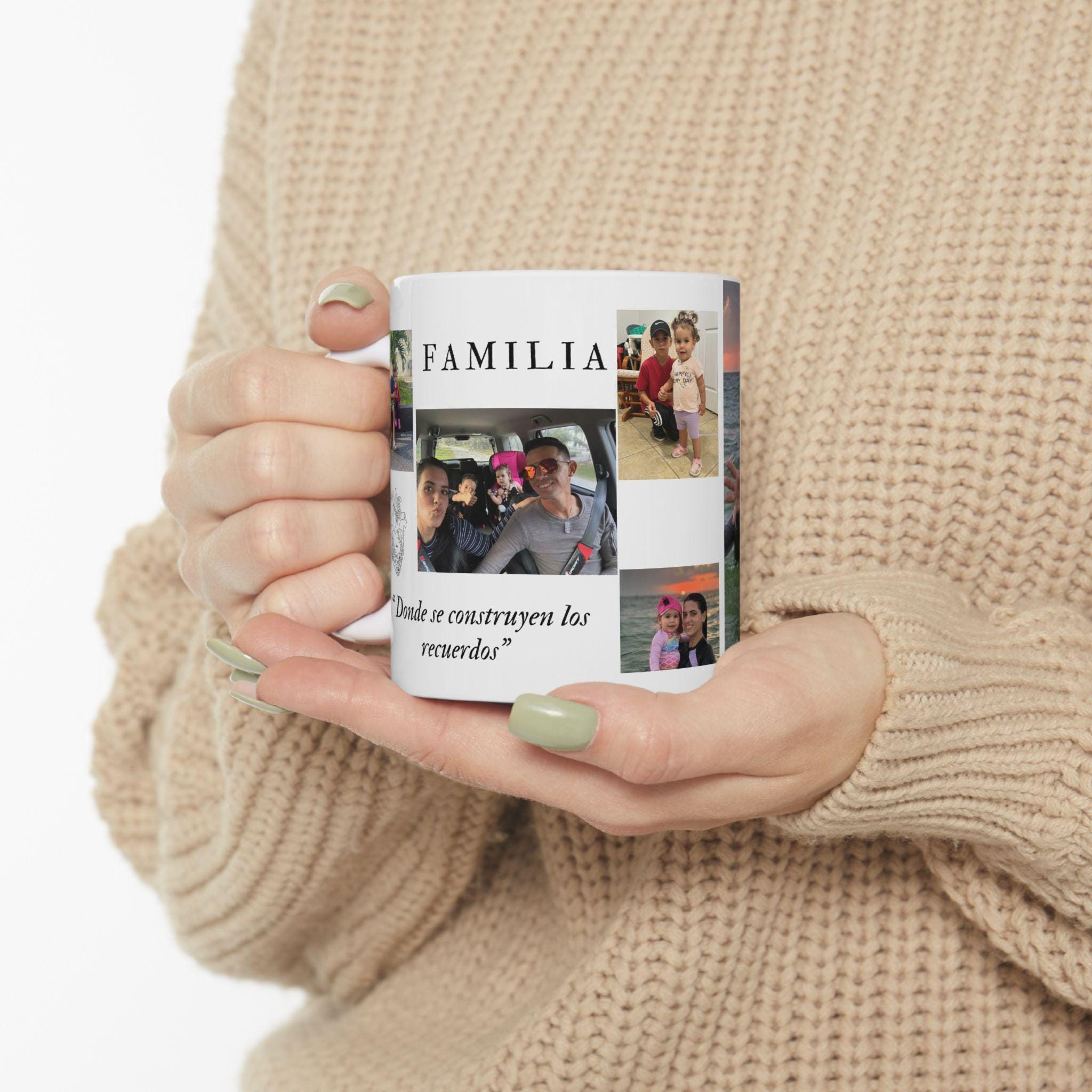 Personalized Ceramic Mug, Family Photos With Phrases, Family Gift ...