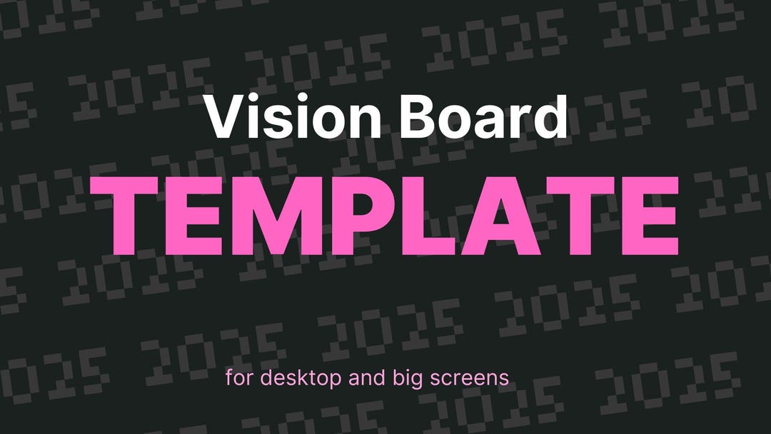 Digital Vision Board TEMPLATE for 2025 desktop - Etsy
