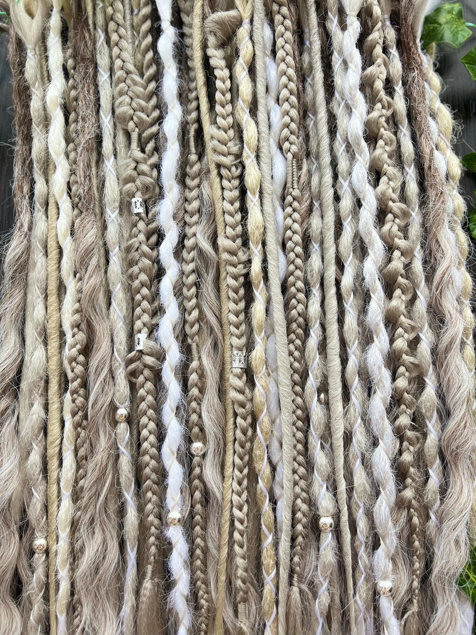 Viking Ombre Dreadlocks Set: Scandinavian Braids, Textured Dreads - Etsy