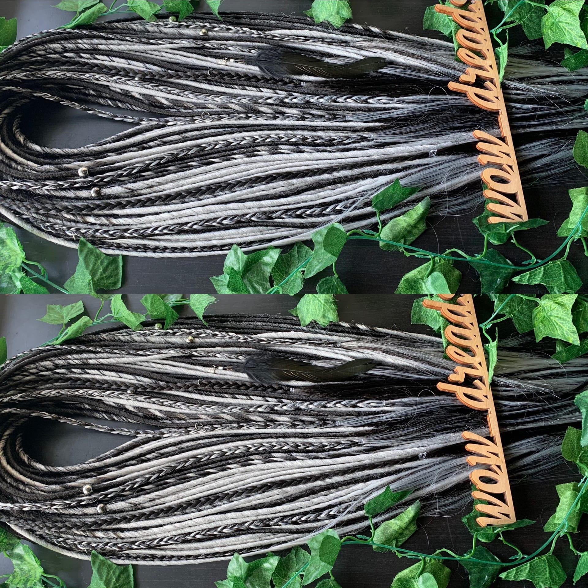 Set Crow Ombre Dreadlocks, Classic Dreadlocks, Natural Ombre Hair ; Se ...