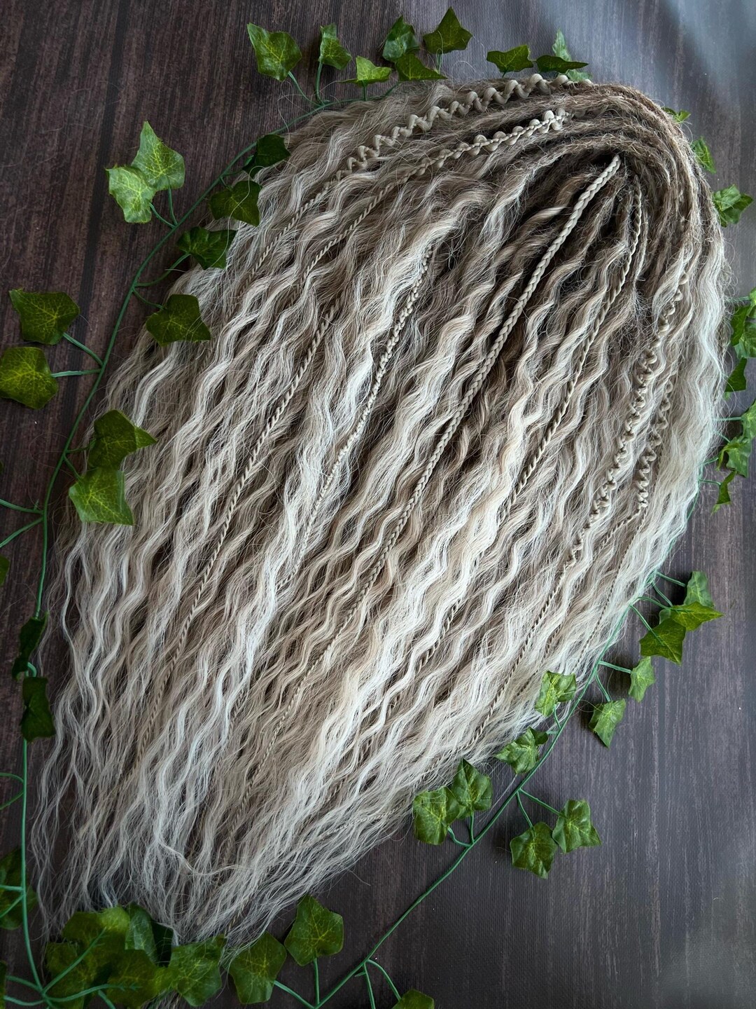 Set Cold Smoke Natural Ombre Curly Dreadlocks Hair ; Se Dreads ...