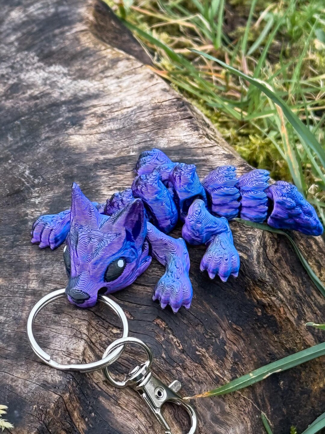 Cinderwing Tiny Wolf Keychain – Cute, Durable, Articulated and Perfect ...