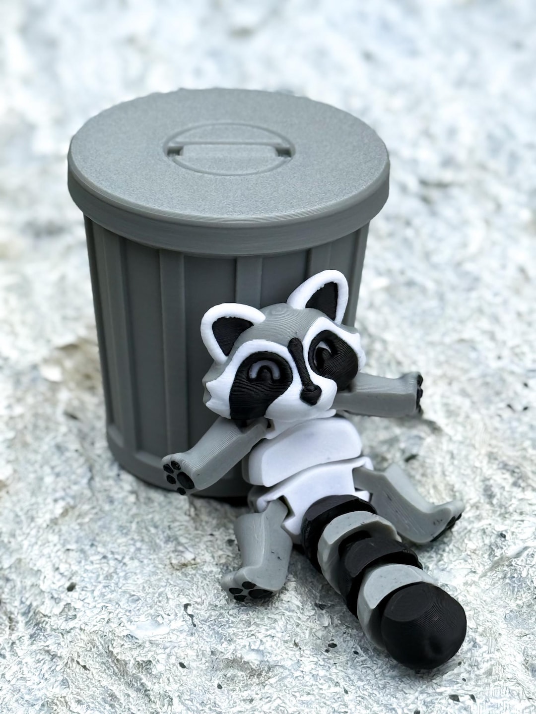 Raccoon & Trash Can 3D Printed Articulated - Etsy