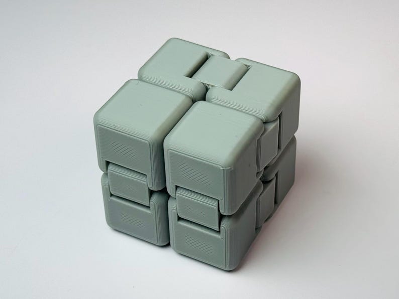 Infinity Fidget Cube 3D Printed Adult/teen ADHD Sensory Toy Articulating Cube Stress Relief Toy ...