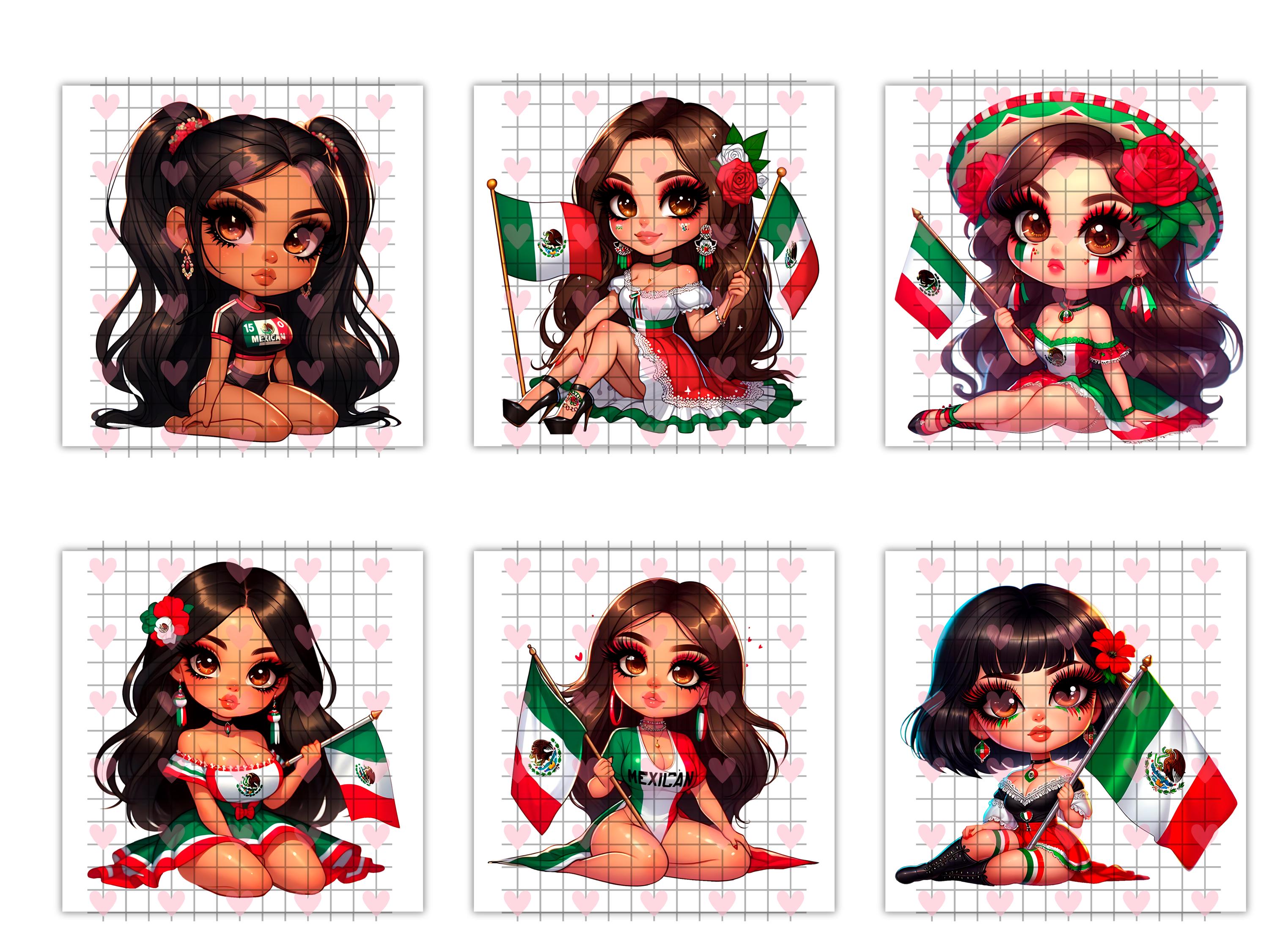 Mexico Clipart, Mexican Chibi Girl, Mexican Pride, Mexican Clipart ...
