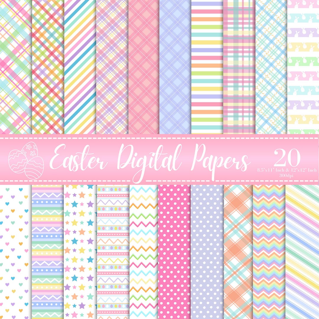 Easter Digital Paper | Easter Patterns | Easter Crafting Background ...