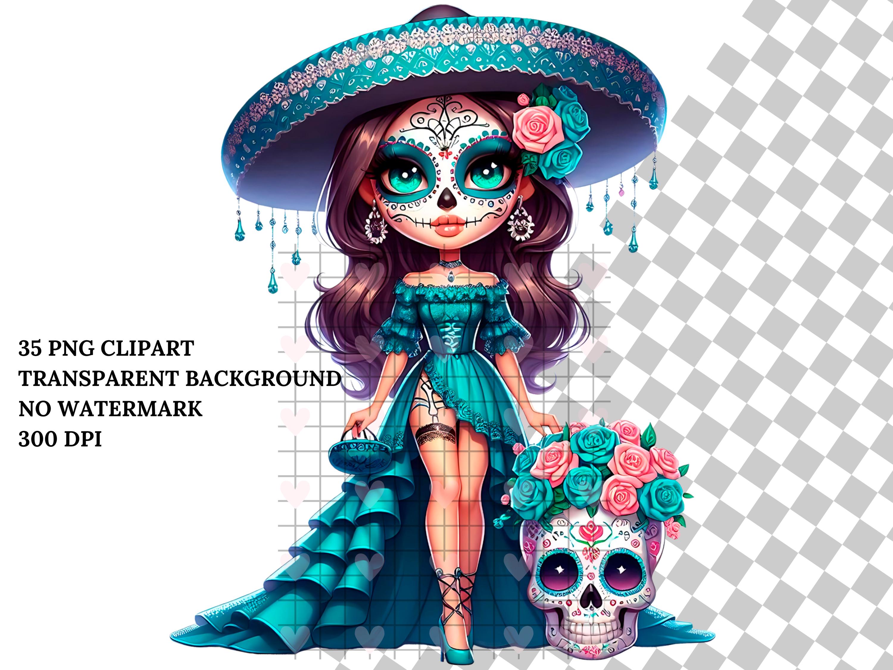 Catrina Clipart, Mexican Catrina Clipart, Day of the Death, Mexican ...
