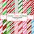 Christmas Digital Paper,white Red Candy Cane Stripes Digital Paper ...