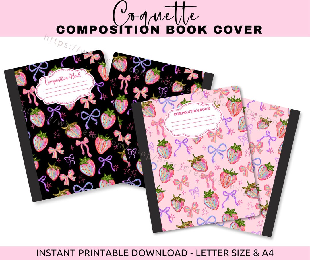 Printable Composition Notebook Cover | Iridescent Composition Book ...