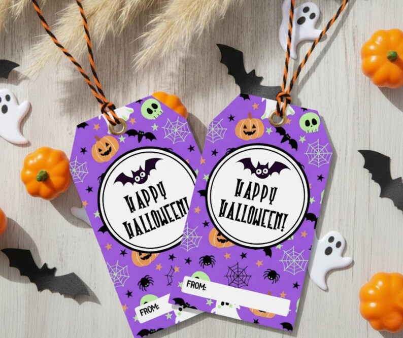 Editable & Printable Halloween Gift Tags | Halloween Favor Tags ...