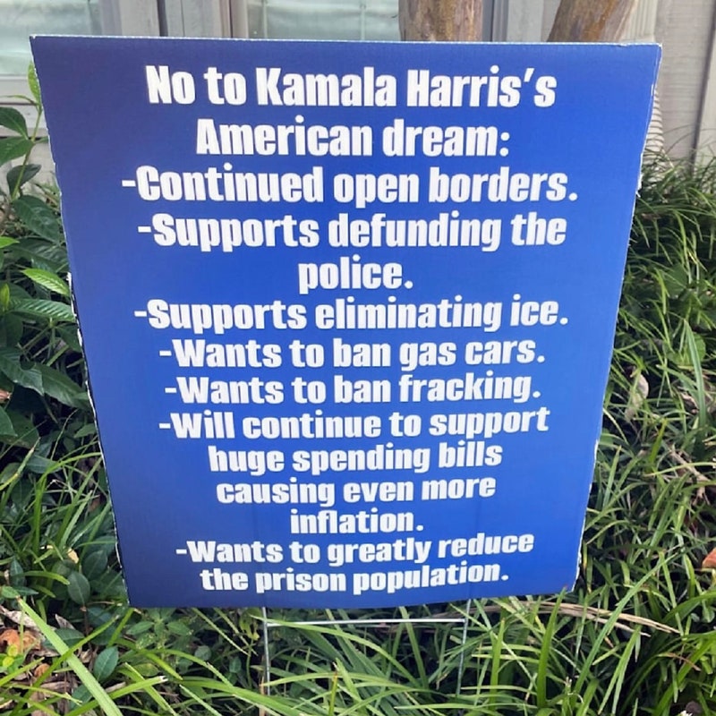Anti Harris Yard Sign - Etsy