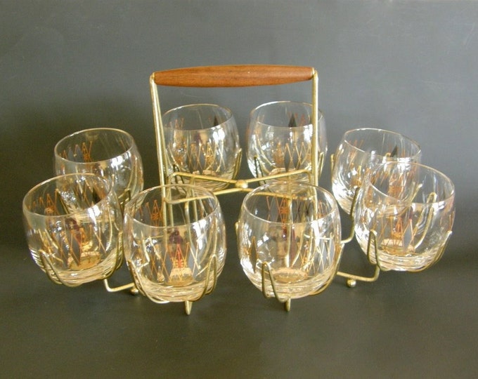 Cocktail Glassware: Rockin' Atomic Barware Set of 8 Roly - Etsy