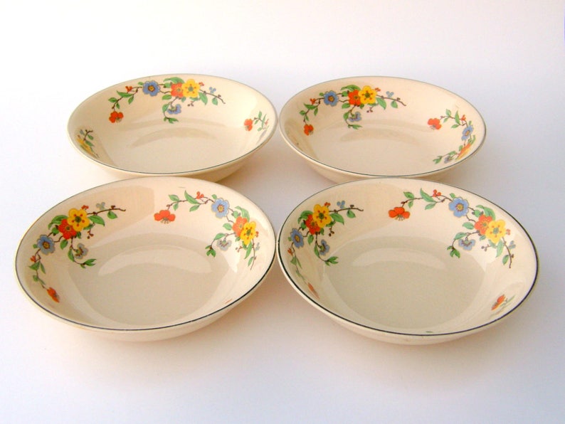 Vintage Leigh Ware Springtime Art Deco Dinnerware for 612: - Etsy
