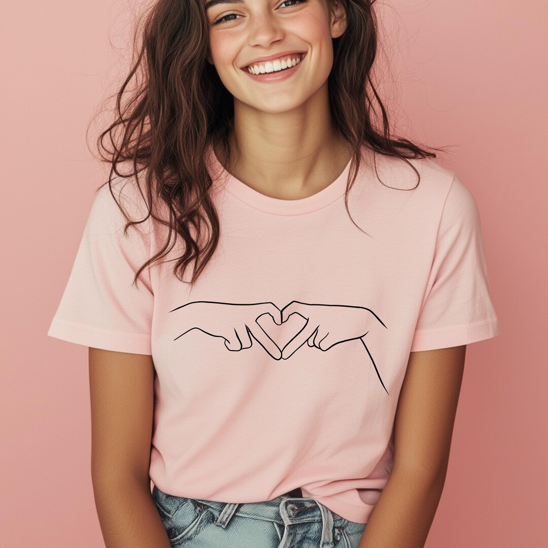 Gen Z Heart Hands Shirt | Minimalist Casual Chic Tee | Gift for ...