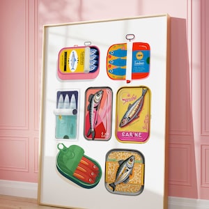 Retro Sardine Tin Print: Kitchen Wall Art (digital Download) - Etsy