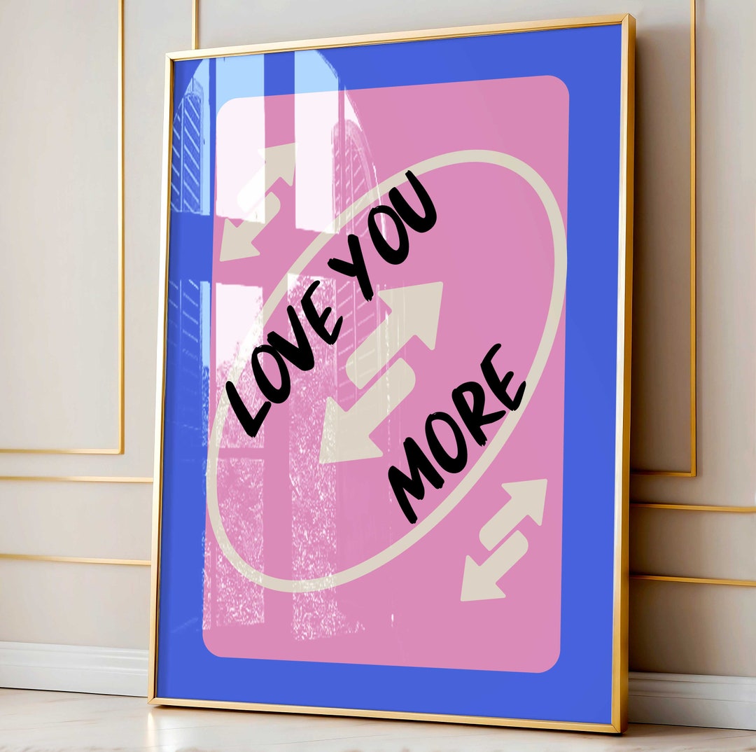 Trendy Love You More Print,playing Card Wall Art,girly Wall Art ...